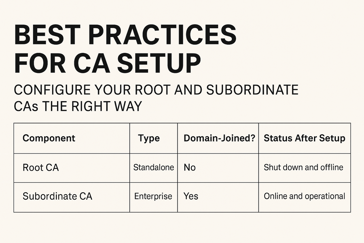 Best Practices for Deploying Certificate Authority Infrastructure